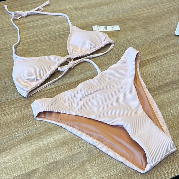 J. Crew | Swim | J Crew Ribbed High Waist Triangle Top Bikini | Poshmark